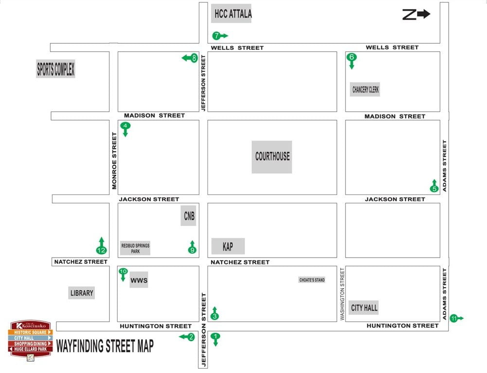 Wayfinding signs go up in downtown Kosciusko (audio) - BreezyNews.com ...