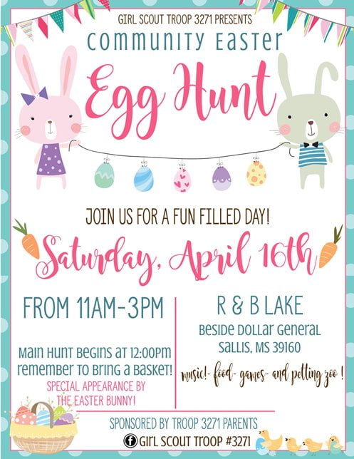 Sallis community Easter Egg hunt planned for April 16 - BreezyNews.com - Kosciusko News 24/7