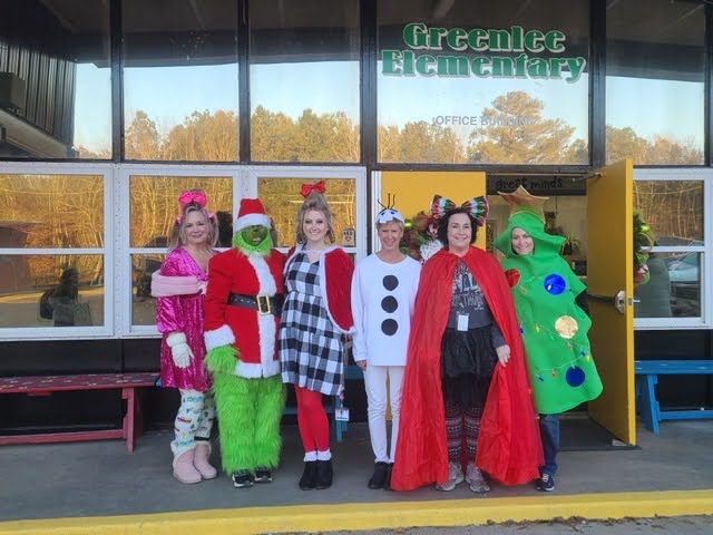 Photo: Christmas characters greet Greenlee students Friday morning ...