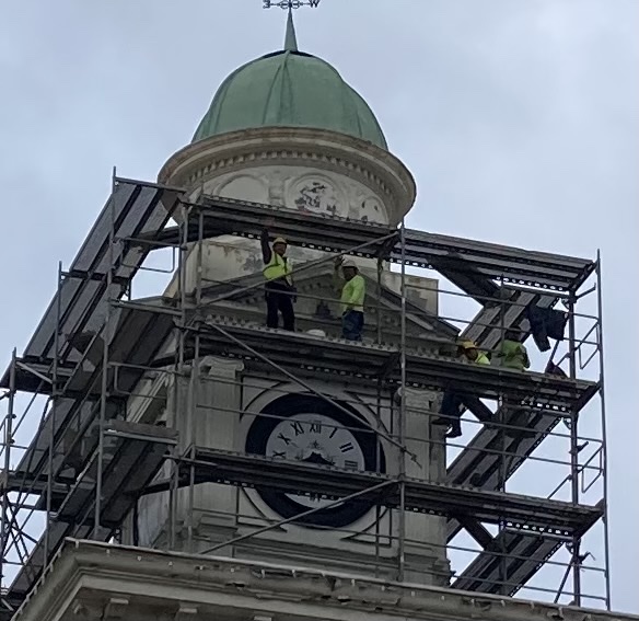 Photo: Workers smile for the camera while working on Attala County ...