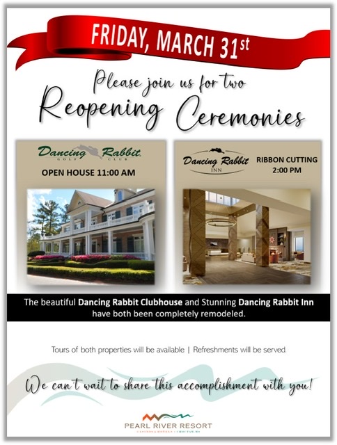 Pearl River Resort to hold Reopening Ceremonies for Dancing Rabbit ...