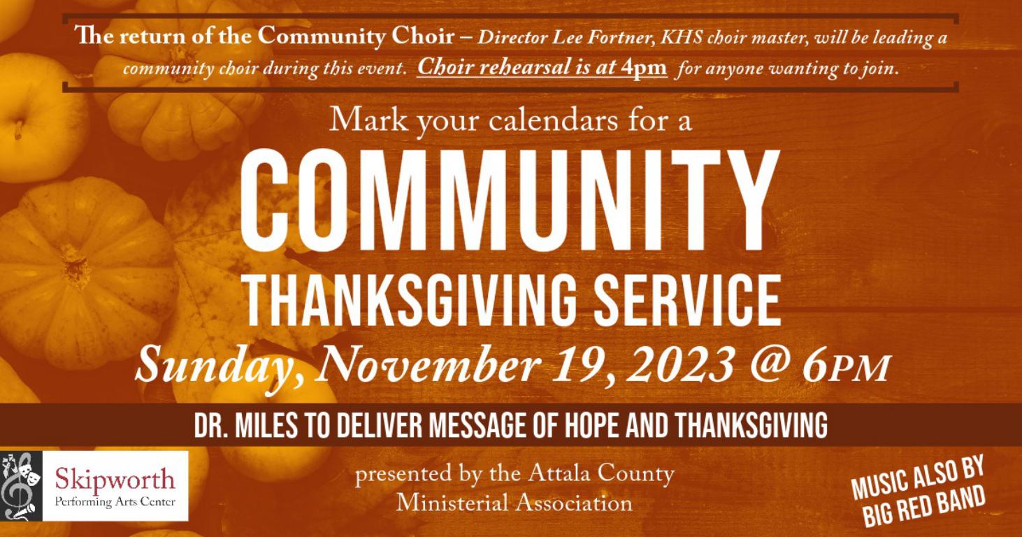 Community Thanksgiving service planned for November 19 - BreezyNews.com ...