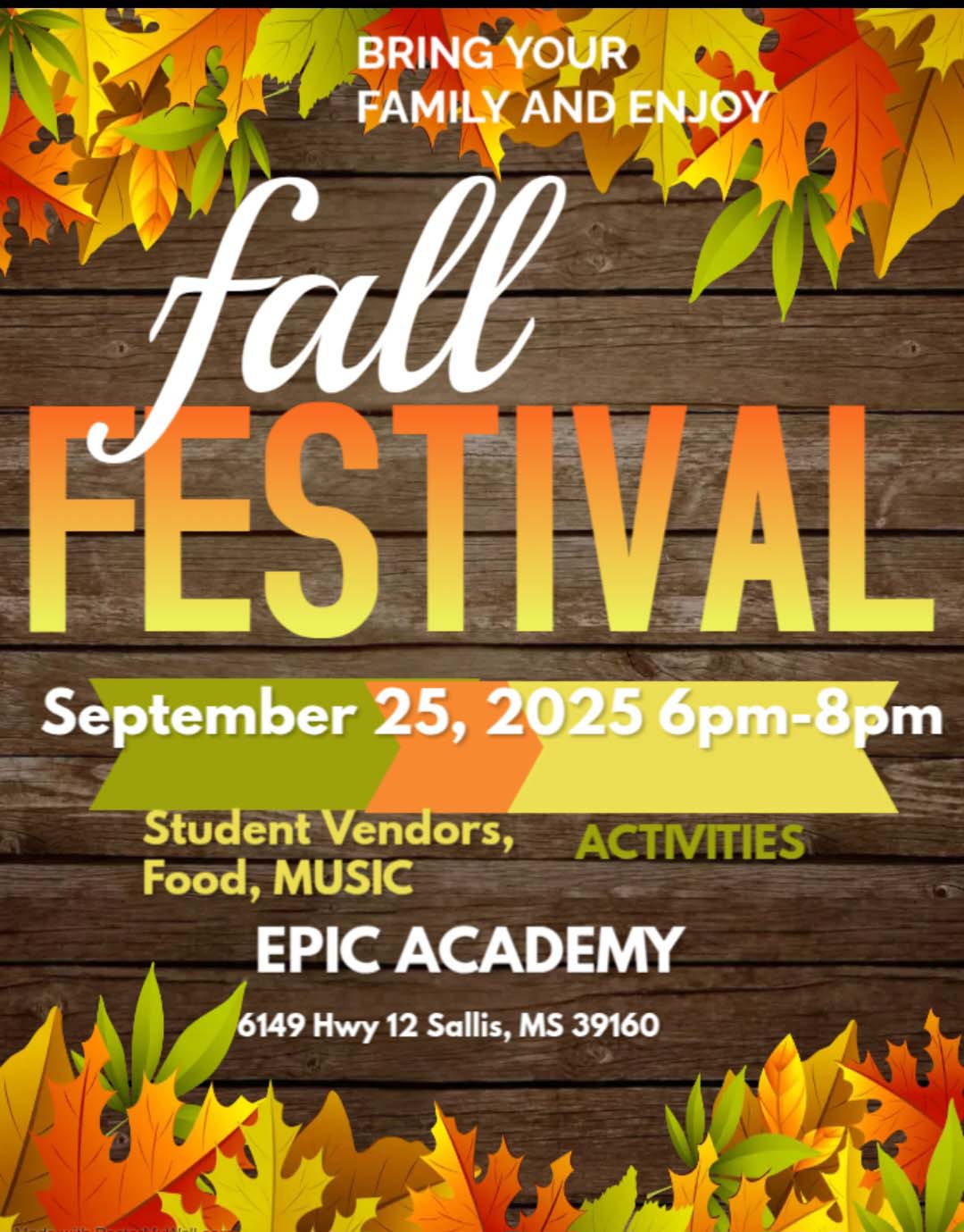 EPIC Academy Fall Festival Thursday - BreezyNews.com - Kosciusko News 24/7